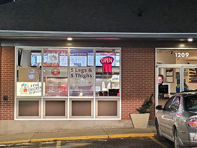 "5 Legs & 5 Thighs" isn't just a sign—it's a mathematical equation that always equals delicious at Cousins Tasty Chicken.