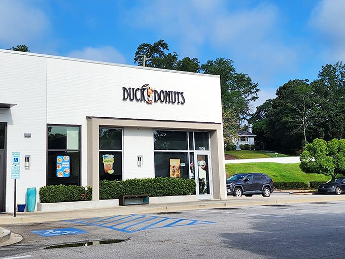 Duck Donuts' clean, modern storefront promises fresh donuts made exactly the way you want them every single time.