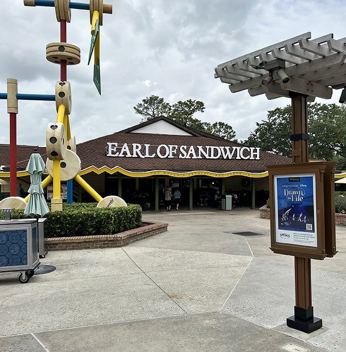 The Earl of Sandwich holds court at Disney Springs, where even royalty would wait in line for these hot handheld treasures.