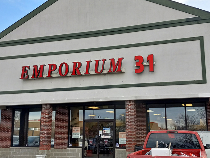 Don't let the strip mall location fool you - Emporium 31's brick facade hides serious treasure-hunting potential inside.