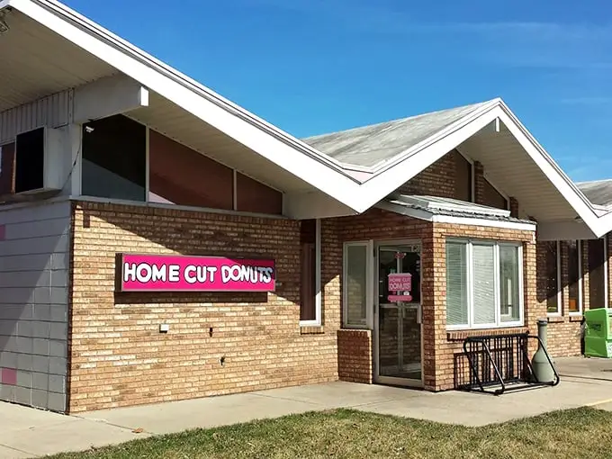 Home Cut Donuts keeps it real with their no-nonsense brick building. Simple outside, extraordinary inside – just like the best donuts.
