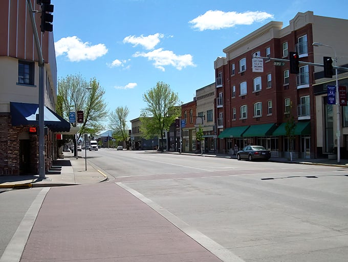 La Grande's downtown stretches out like a welcoming handshake, inviting you to stay awhile longer.