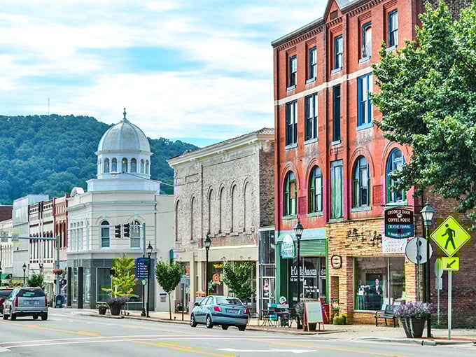 Marion's historic downtown stands proud against the Blue Ridge backdrop, a postcard come to life without the tourist price tag.
