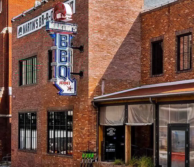 Downtown Nashville's brick beauty serves up more than just atmosphere—it delivers legendary barbecue traditions.