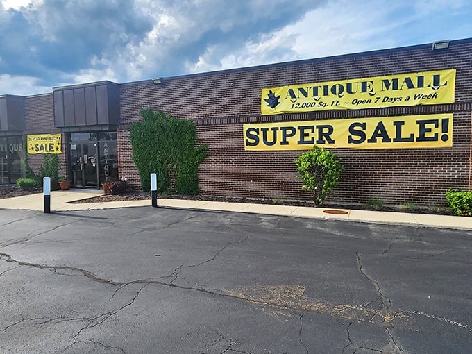"SUPER SALE!" isn't just a sign—it's a promise at Oakton Street Antique Center, where 12,000 square feet of nostalgia awaits.