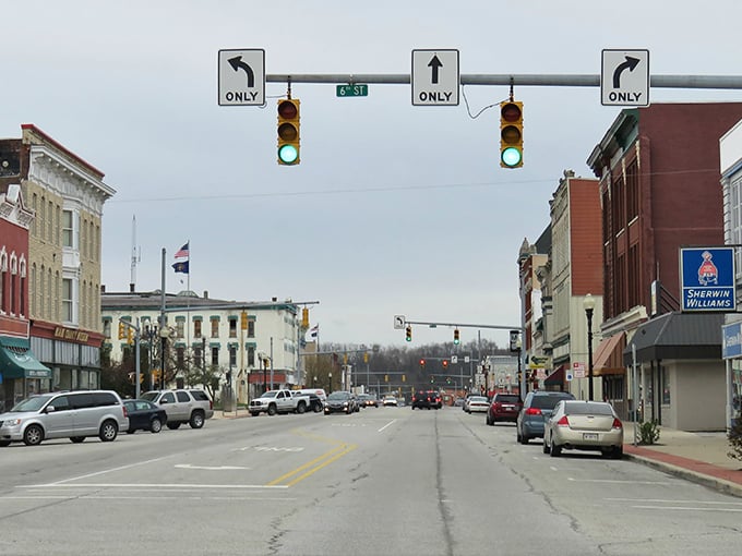 In Peru, Indiana, beautiful brick buildings frame streets where dining out costs less than cooking at home. Who knew savings could look this good?