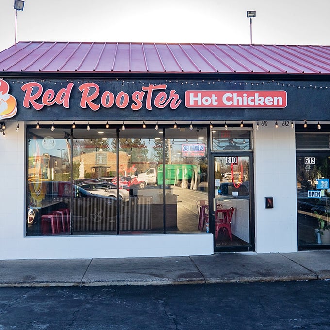 Red Rooster's Nashville hot chicken sandwich – where "too big to handle" meets "too good to put down."