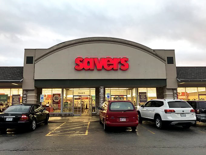 Savers' bold red sign beckons bargain lovers like a lighthouse for the budget-conscious. Where else can last decade's trends become tomorrow's vintage statement?