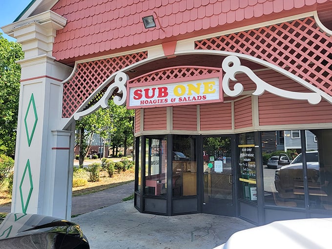 Sub One's colorful storefront promises the kind of hoagies that make your day infinitely better.