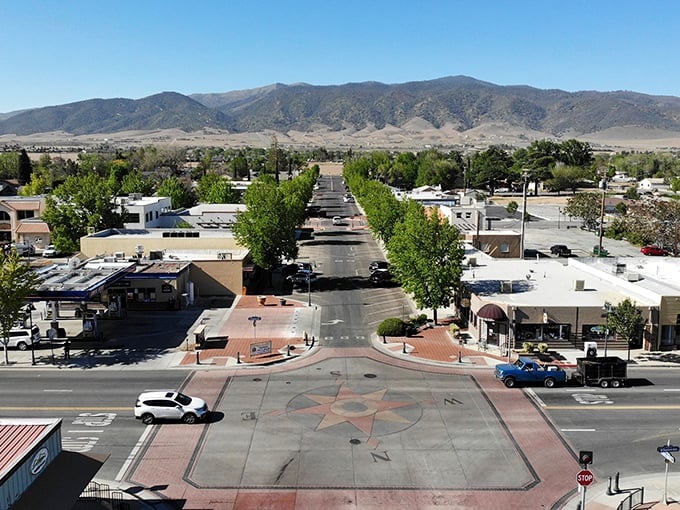 From above, Tehachapi's giant compass rose looks like Mother Nature's own GPS—mountains included, batteries not required!