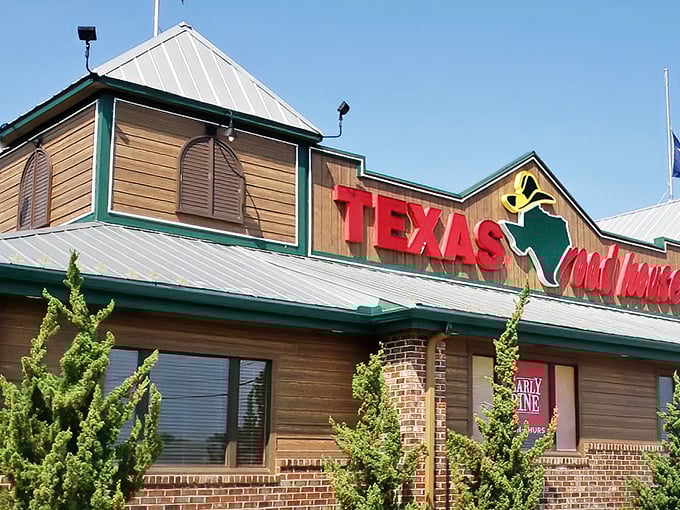 Texas Roadhouse brings a bit of Lone Star swagger to Delaware, with that iconic wooden facade saying "howdy y'all!"