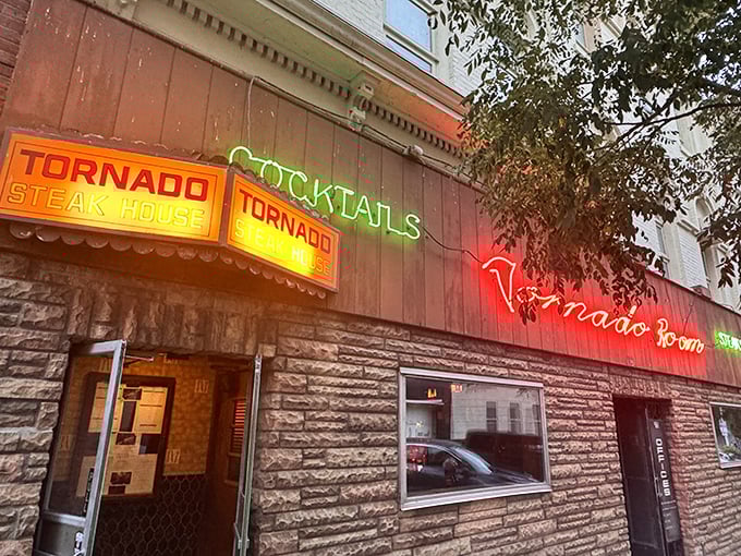 Those neon signs aren't just decoration—they're a beacon calling all serious steak lovers to Madison's best-kept secret.