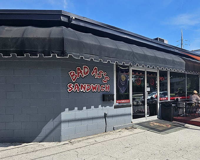 Sometimes the best food comes from places that look like they mean business – and this place means sandwich business.