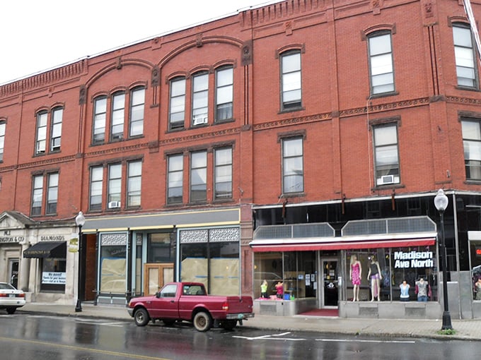 Red brick buildings line Claremont's streets, offering affordable spaces for local businesses and apartments with character to spare.