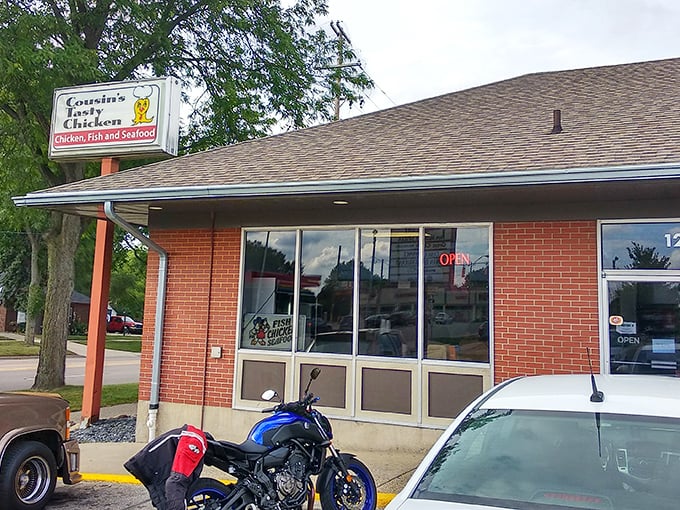 This unassuming brick building houses chicken secrets that locals have been whispering about for years. Worth every detour!