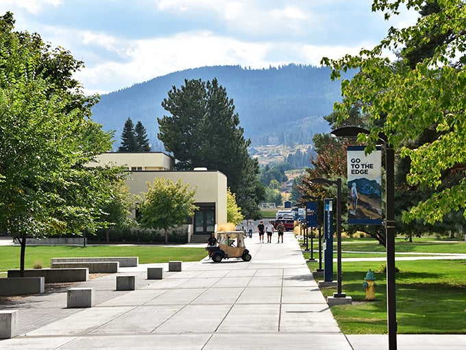 Mountains, walkable paths, and university culture – it's like a retirement community designed by Mother Nature herself.