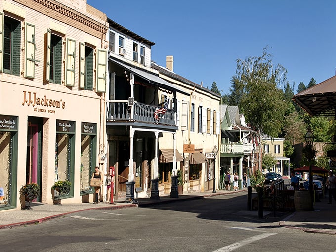 This street scene in Nevada City feels like a step back in time, with its preserved architecture and welcoming vibe.
