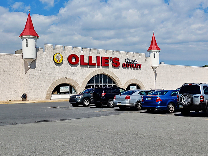 Those red turrets aren't just decorative—they're beacons for savvy shoppers seeking royal deals without the royal price tags.