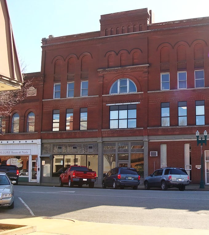 Classic American downtown where every storefront tells a story and parking is always free.