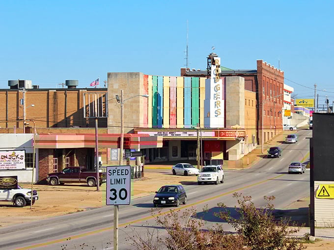 That theater sign isn't just nostalgic - it's proof that some towns still do Saturday nights right.