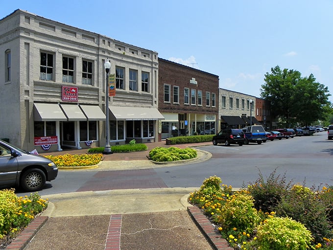 Scottsboro's brick-paved streets and historic buildings create an atmosphere where shopping local feels like stepping back to simpler times.