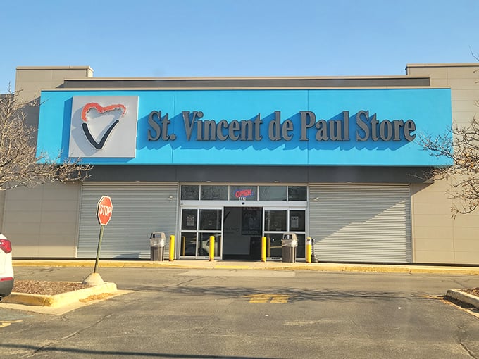 When a thrift store looks this welcoming from outside, you know the real treasures are waiting just inside.