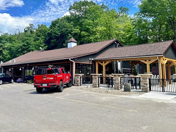 This woodland retreat serves ribeyes so good, even the local bears would make reservations if they could.