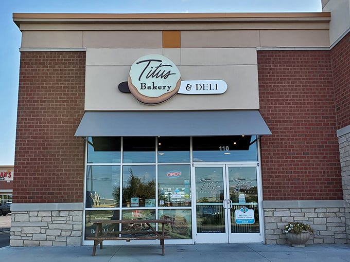The bench outside Titus isn't for resting – it's for savoring that first heavenly bite before you even reach your car.