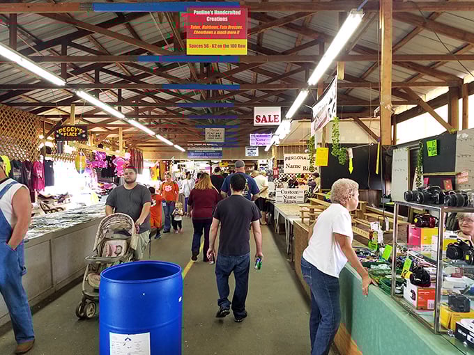 Indoor aisles stretch toward the horizon like a retail yellow brick road, with treasures waiting at every turn. Bring comfortable shoes—this is shopping as cardio.