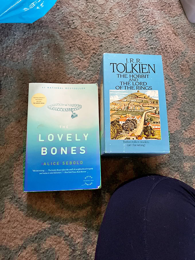 Literary gold mines await between these covers—Tolkien and Sebold for less than a fancy coffee, proving some of life's greatest escapes are secondhand.