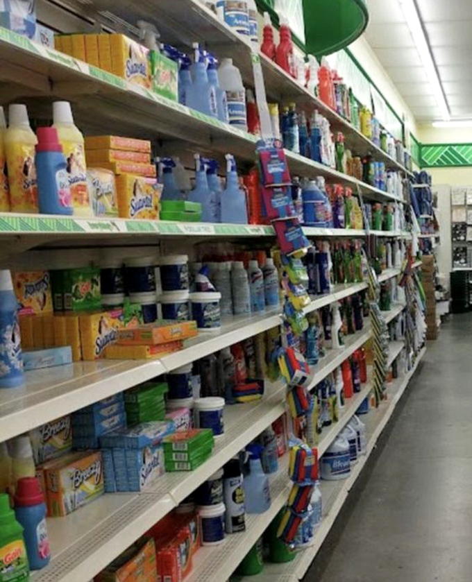 The cleaning supply aisle: where your grandmother's wisdom meets modern chemistry, all at prices that would make her proud.