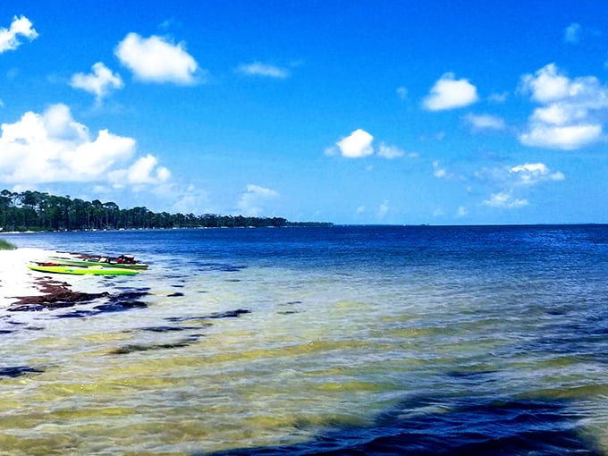 Where blue meets bluer—the Gulf's kaleidoscope of aquamarine hues creates a natural ombré effect that no Instagram filter could improve.