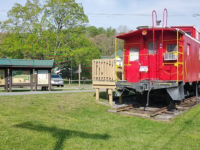 This restored caboose isn't just for show—it's a nod to Damascus's railroad history and the perfect Instagram spot for train enthusiasts and casual visitors alike.