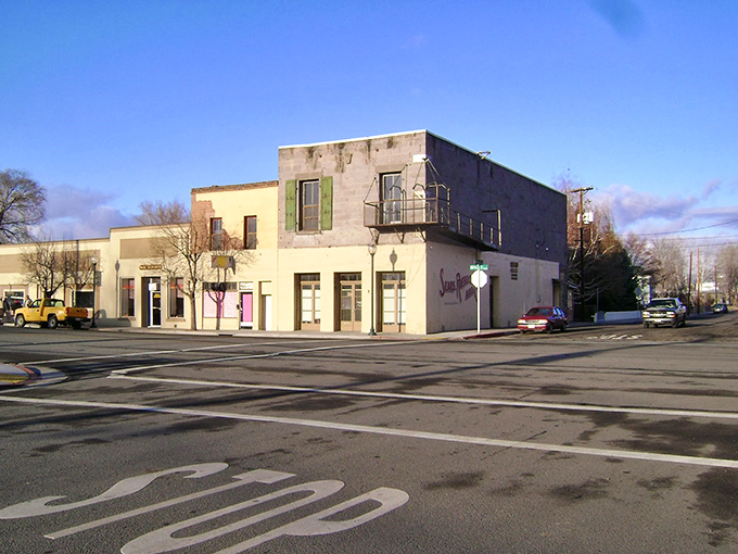 Downtown buildings in Alturas tell stories of boom times and quiet years, standing shoulder-to-shoulder like old friends who've weathered life together.