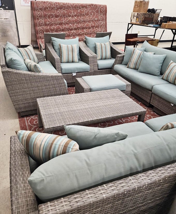 Coastal-chic patio furniture that whispers, "Your lanai needs me," without the heart-stopping prices of those fancy outdoor living catalogs.