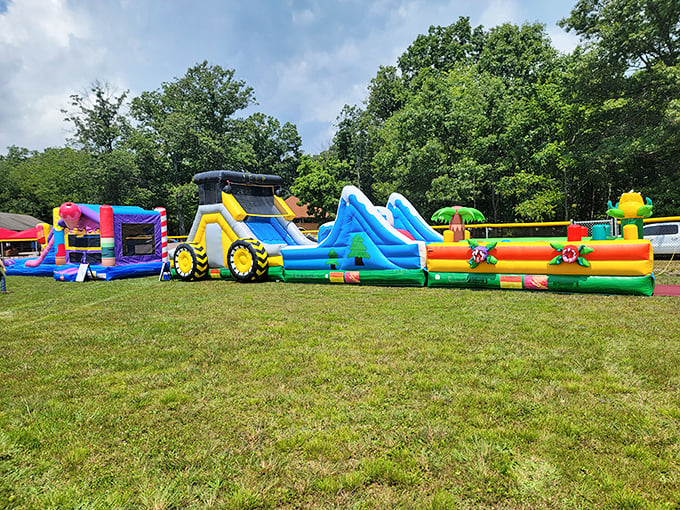 Those colorful inflatables promise more bounce per dollar than your retirement portfolio ever will in this economy.