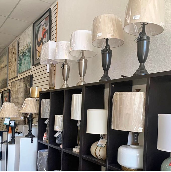 Step into lamp paradise! These aren't your big-box store offerings—each one previously illuminated the cocktail parties of people who vacation as a verb.