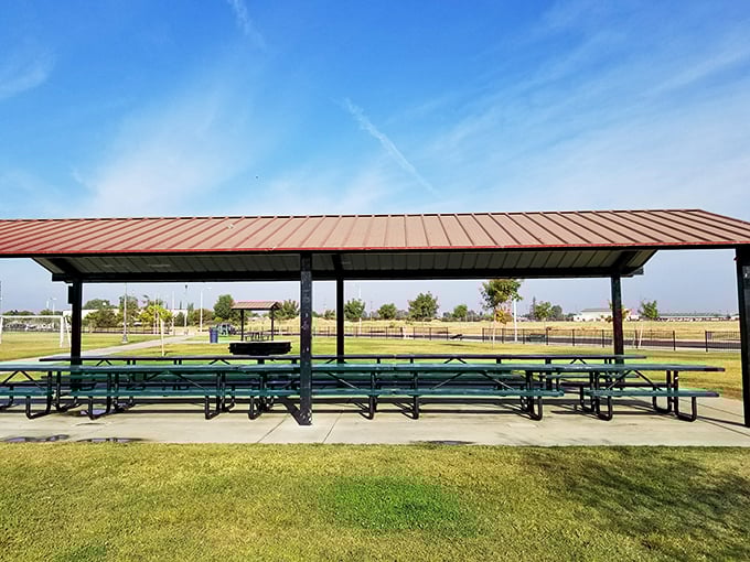 Simple pleasures define Lindsay living – covered picnic areas where generations gather for celebrations without needing to take out a second mortgage.