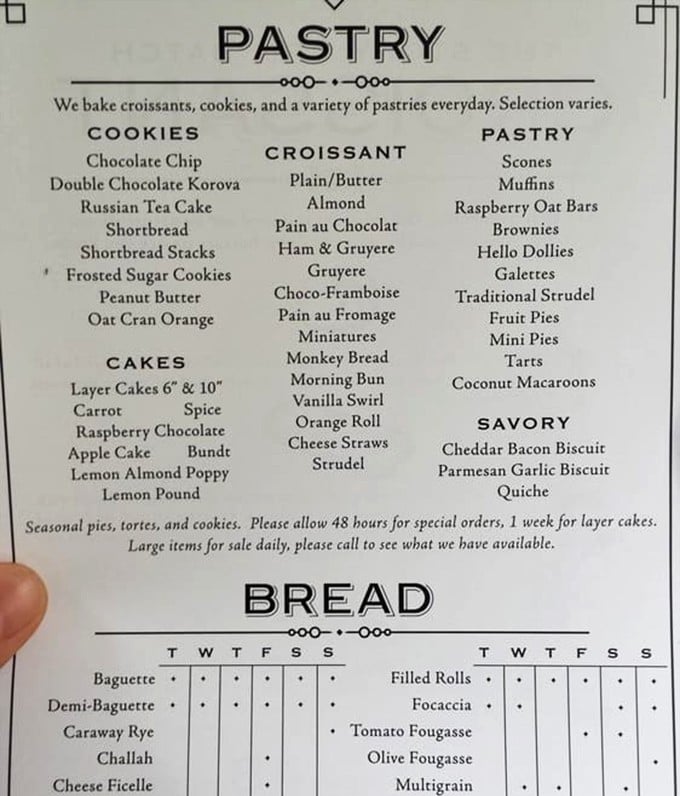 This menu isn't just a list—it's a roadmap to happiness. Each line represents a different path to carbohydrate nirvana.