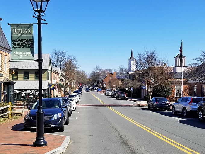 That "RELAX" banner isn't just decoration—it's the town motto and a gentle command to visitors who arrive with city pace still in their step.