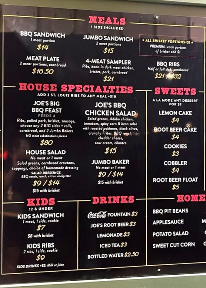 The menu board reads like a love letter to smoked meat enthusiasts—a roadmap to happiness where every path leads to satisfaction.