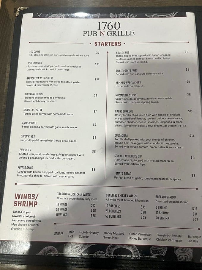 The menu reads like a love letter to pub fare enthusiasts – each item promising its own unique twist on comfort food classics.