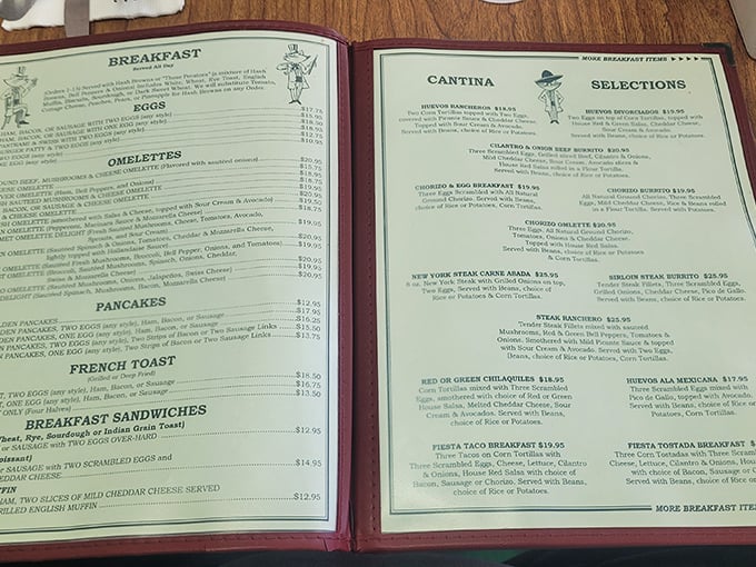 A menu that doesn't need Instagram filters to impress—just honest food at honest prices. The Cantina Selections page might be the most exciting reading material in Laguna Hills.