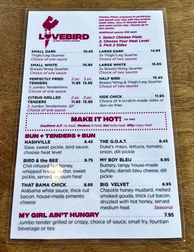 This menu isn't just a list—it's a roadmap to happiness. "Make It Hot" isn't a suggestion, it's a dare.