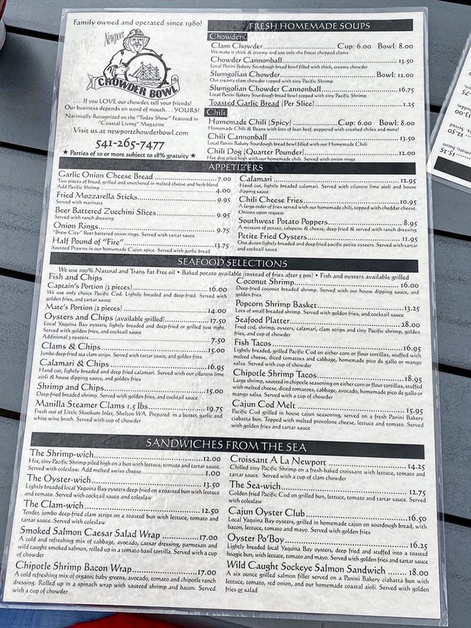 This menu isn't just a list—it's a treasure map. Each item represents buried culinary gold waiting to be discovered by the hungry explorer.