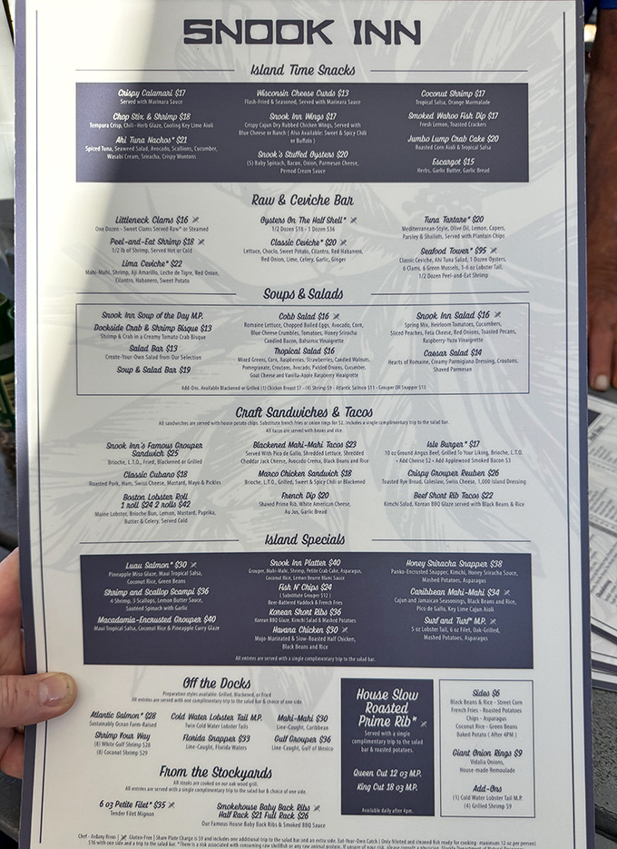 This menu reads like a love letter to seafood lovers, with options that'll make choosing harder than parallel parking.