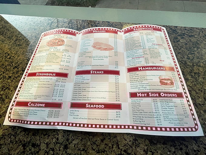 The menu at Sciarrino's reads like a love letter to Italian-American classics—strombolis, calzones, and seafood options that make decision-making deliciously difficult.