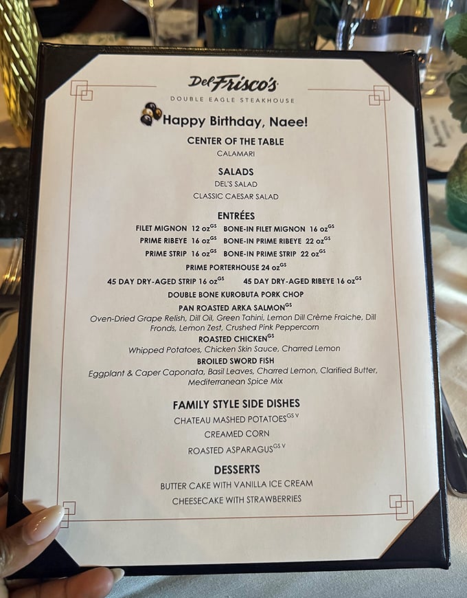 This menu isn't just a list of options—it's a roadmap to happiness. Each item promises a journey worth taking.