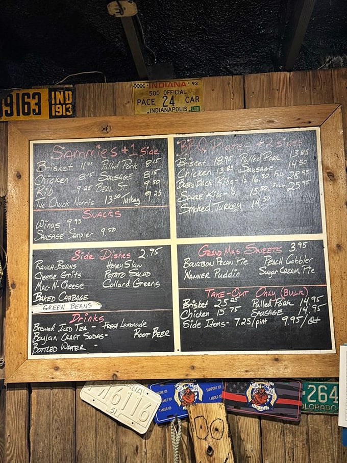 That chalkboard menu isn't trying to impress you with fancy fonts—it's busy listing the reasons your diet plan is about to fail spectacularly.