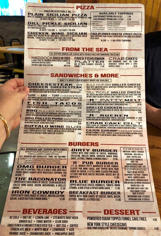 A menu that reads like a love letter to comfort food. The dill pickle Sicilian pizza alone is worth the drive from Philadelphia.